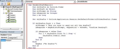 how to batch send multiple draft emails with outlook vba