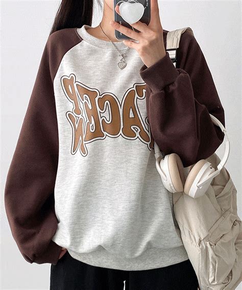 [봄신상 1 1할인] 오버핏 에이스 나그랑 배색 맨투맨 3color 에이블리