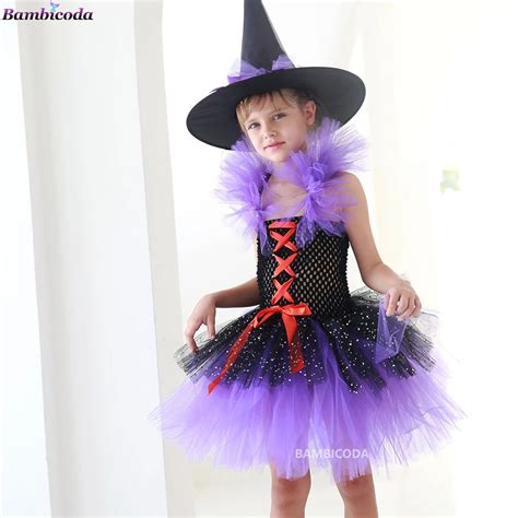 2022 할로윈 어린이 소녀 마녀 파티 드레스 사탕 가방 모자 빗자루 의류 세트 뱀파이어 코스프레 유아 어린이 카니발 의상 Aliexpress