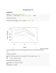 Assignment Pdf Assignment QUESTION Setwd C Users Dell Downloads Corn Data Read