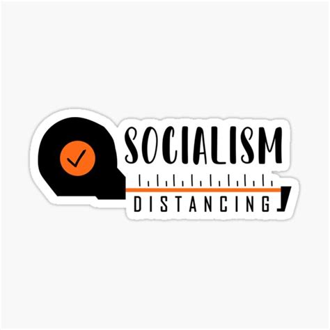 Socialism Distancing Sticker By Smart Bee Redbubble