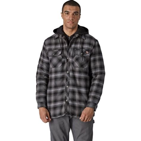 Dickies Workwear Fleece Hood Flannel Shirt Jacket Clothing From Mi Supplies Limited Uk