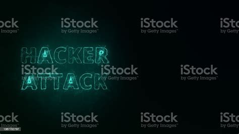 Hacker Attack Title With Plexus Effect Connected Lines With Dots Lines