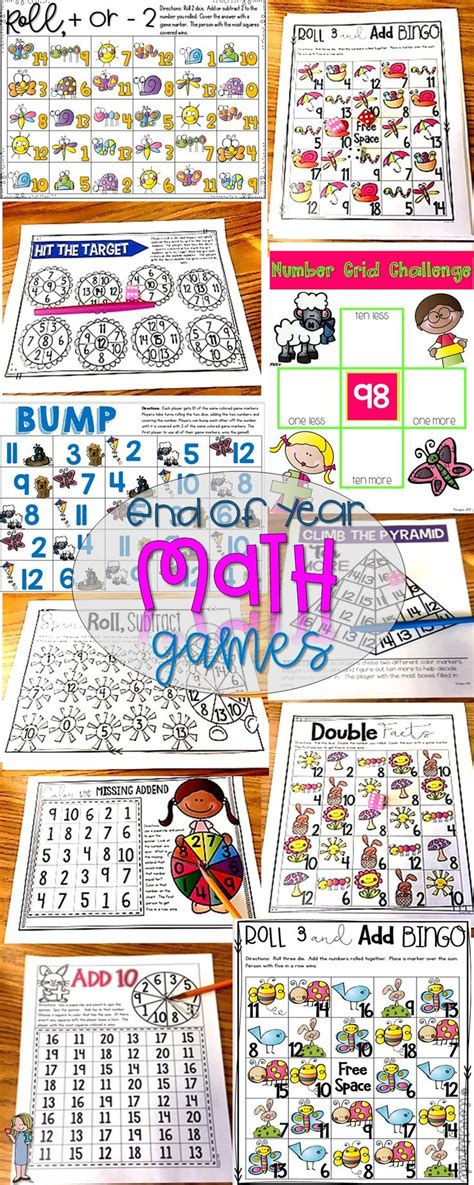 First Grade Math Games End Of The Year 1st Grade Beginning Of Year 2nd Grade Math Card Games