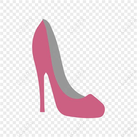 Gray Pink High Heels Cartoon Cute Clip Art Hand Draw Grey Png Picture