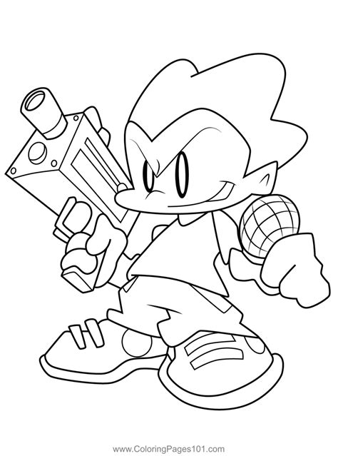 Pico Friday Night Funkin Coloring Page Coloring Pages Friday Night Funkin