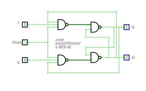 Circuitverse Jk Flip Flop Using Nand Gate