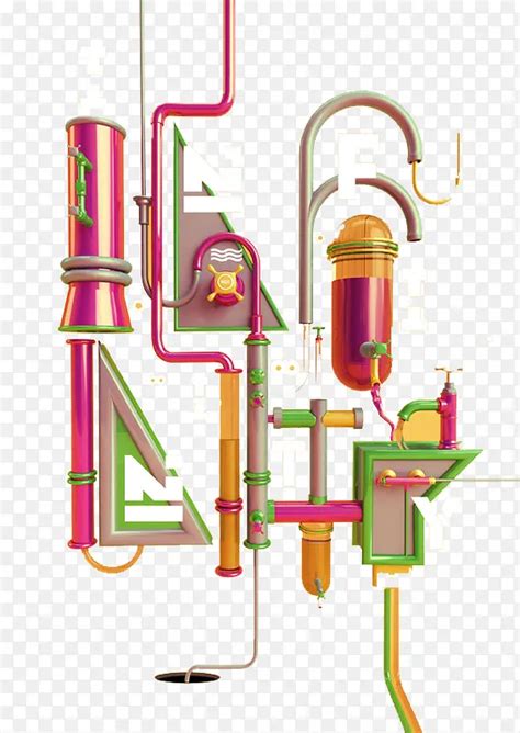 粉色化学水管插画PNG图片素材下载 图片编号qnznrpwr 免抠素材网