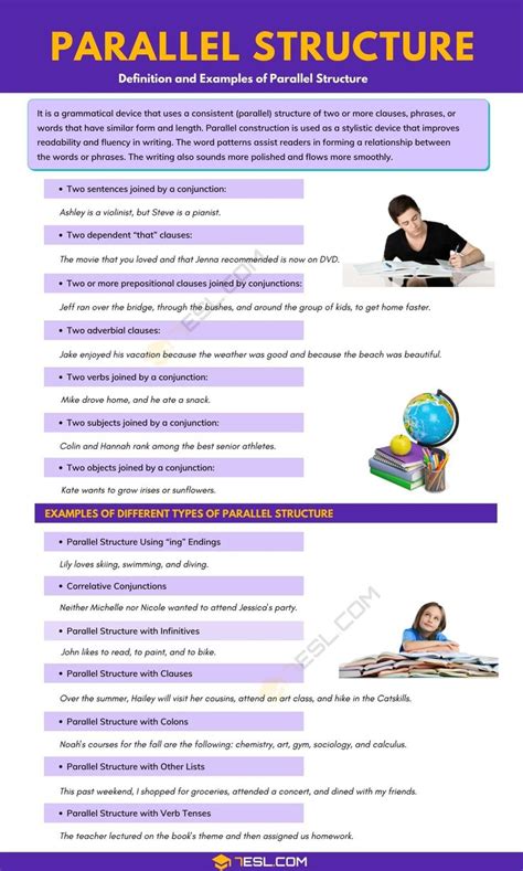Parallel Structure In Grammar And Writing • 7esl Parallelism Grammar