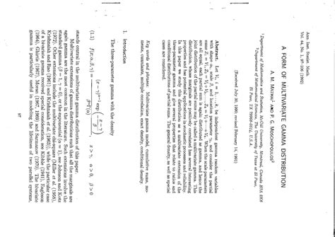 Pdf On A Multivariate Gamma