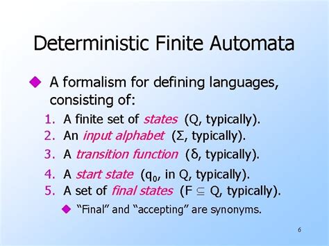 Introduction To Finite Automata Languages Deterministic Finite Automata