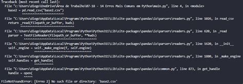 Tipos de Erros Mais Comuns no Python Soluções