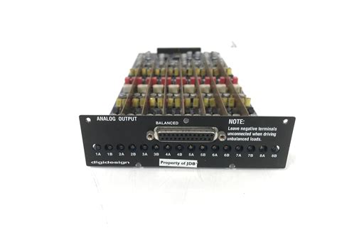Digidesign Analog Output D A Card For Pro Tools HD Reverb