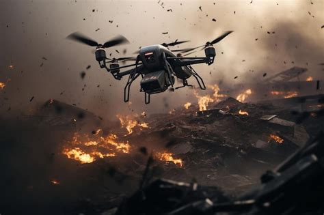 Premium Ai Image 5gpowered Drone Swarm For Disaster Response