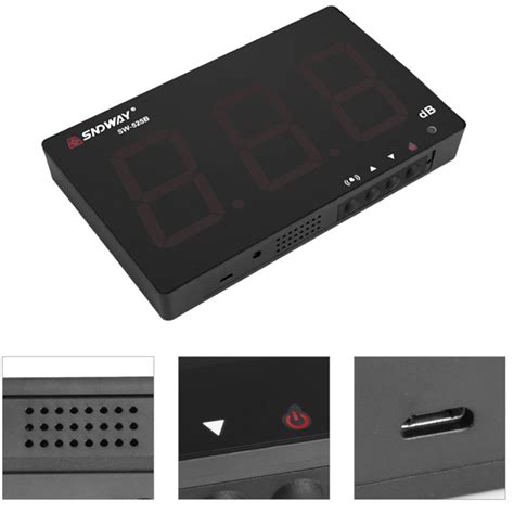 Sndway Sw 525b Digital Sound Level Meter Noise Decibel Meter 30~130db Large Display Wall Hanging