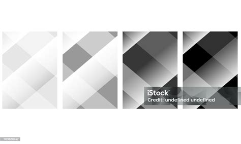 흑백 그라데이션 색으로 4 개의 추상적인 배경 집합입니다 0명에 대한 스톡 벡터 아트 및 기타 이미지 0명 개념 개념과