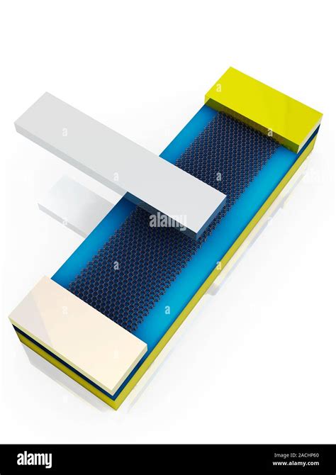 Graphene Transistor Artwork The Transistor Consists Of A Graphene Bilayer Black Net Over A