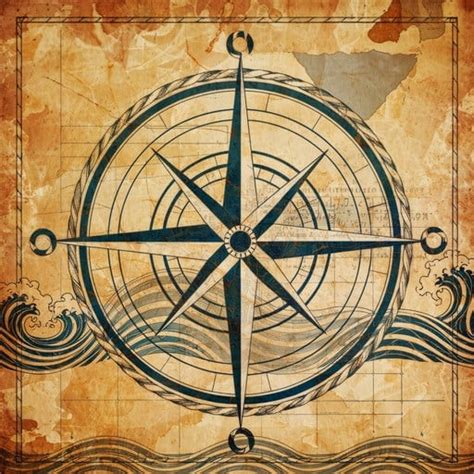 Free Weathered Compass Rose Image Compass Nautical Maritime