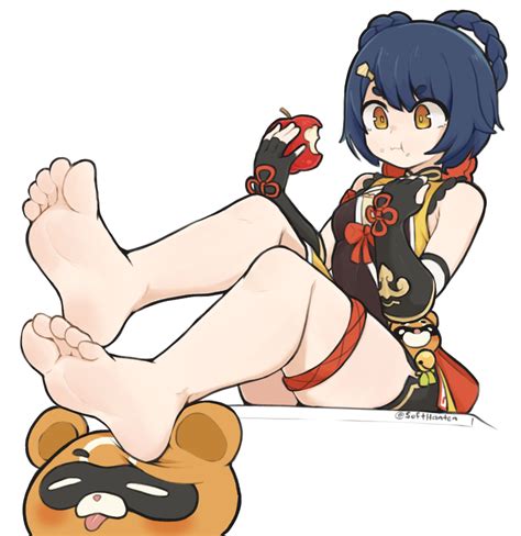 Xiangling And Guoba Genshin Impact Drawn By Softhanten Danbooru