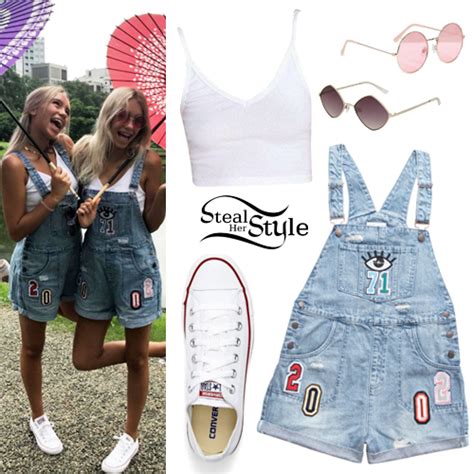 Lisa And Lena Patched Jumpsuit White Sneakers Steal Her Style