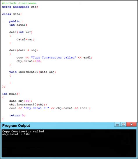 C Programming Tutorials Constructor Call Copy Constructor Through User Defined Function