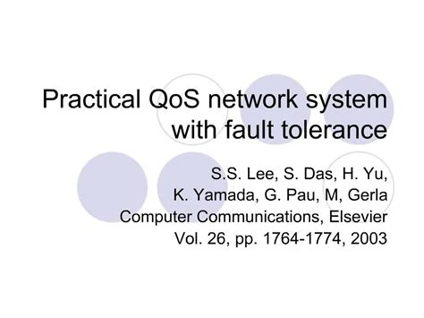 Ppt Practical Qos Network System With Fault Tolerance Powerpoint