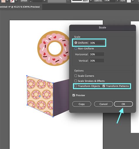 [일러스트레이터 Illustrator 강좌] 패턴 저장 후 적용하는 방법 And 패턴 각도 크기 편집