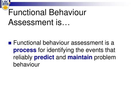 PPT Functional Behaviour Assessment PowerPoint Presentation Free Download ID