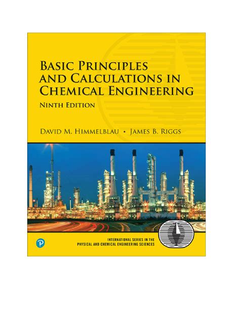 Basic Principles And Calculations In Chemical Engineering 9th Edition By David Himmelblau