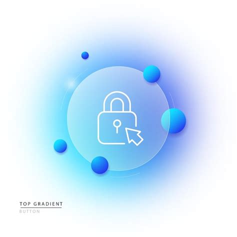 Premium Vector Lock With Cursor Line Icon Blocking Hacking Arrow