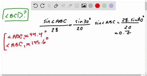 SOLVED For The Triangle Shown Find A B C D And B D C A