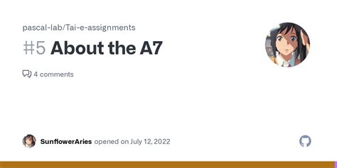 about the a7 · issue 5 · pascal lab tai e assignments · github