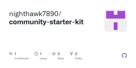 GitHub Nighthawk Community Starter Kit