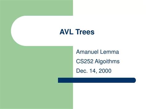 Ppt Avl Trees Powerpoint Presentation Free Download Id6196327
