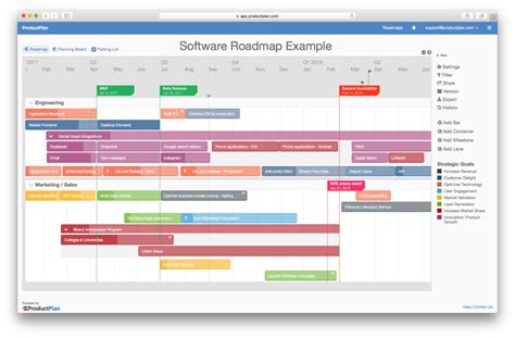 Software Roadmap Template