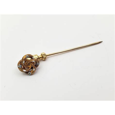 Lot K Gold Enamel Lapel Pin