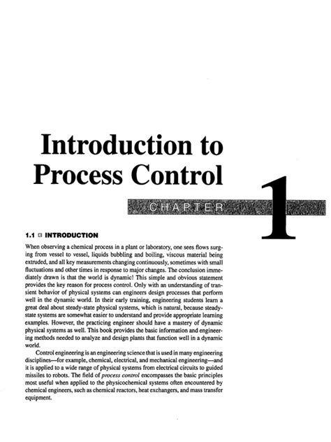 process control and dynamics pdf control system control theory