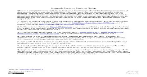 Network Security Scanner Nmap · Network Security Scanner