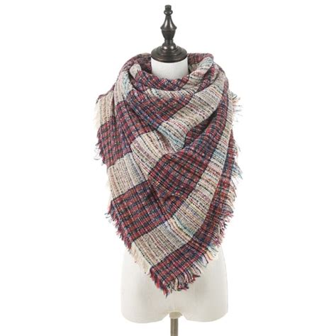 가을과 겨울 따뜻한 양면 컬러 그리드 원사 대형 스퀘어 타올 가시 헤어 턱받이 숄 여성 A733