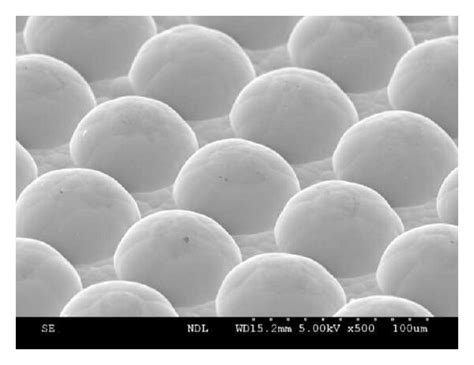 A Sem Image Of A Mold Of Microlens Array B Sem Image Of A Mold Of Download Scientific