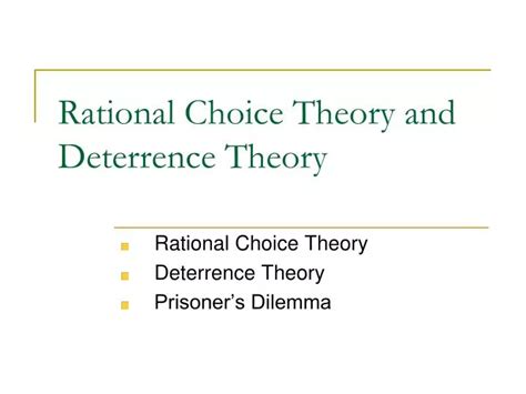 Ppt Rational Choice Theory And Deterrence Theory Powerpoint Presentation Id2748002