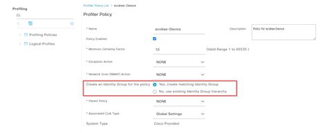 Solved Profiling Policies 30 Jan 2024 Creates Matching Identity Group Cisco Community