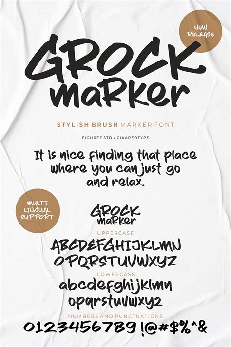 Grock Marker Stylish Brush Marker Font