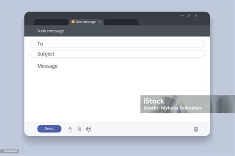 이메일 템플릿 또는 빈 전자 메일 브라우저 창 벡터 아이콘입니다 이메일 인터페이스 메일 창 템플릿 인터넷 메시지 개념에 대한 스톡 벡터 아트 및 기타 이미지 Istock