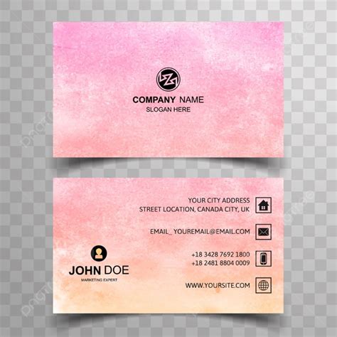 요약 수채화 명함 템플릿 Psd 다운로드 디자인 자료 다운로드