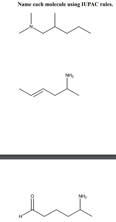 Solved Name Each Molecule Using Iupac Rules