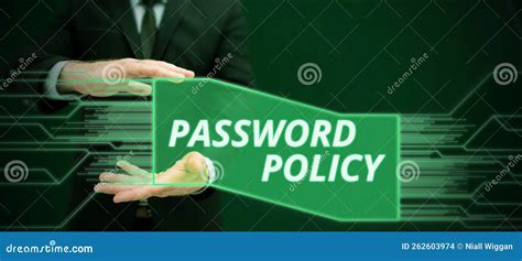 Handwriting Text Password Policy Word For First Line Of Protection Against Any Unauthorized