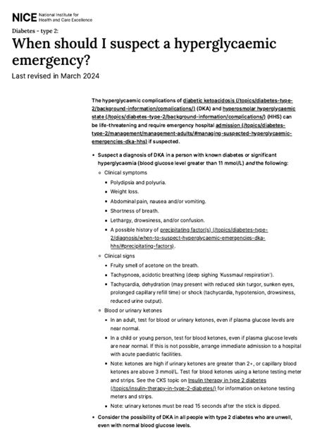 When To Suspect Hyperglycaemic Emergencies Dka And Hhs Diagnosis