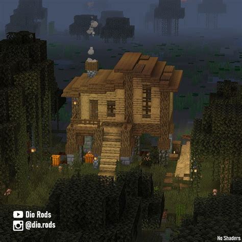 Minecraft Starter House Swamp Biome No Shaders Minecraft Starter