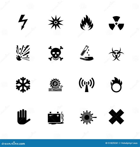 Warning Hazard Vector Pictograms 103318333